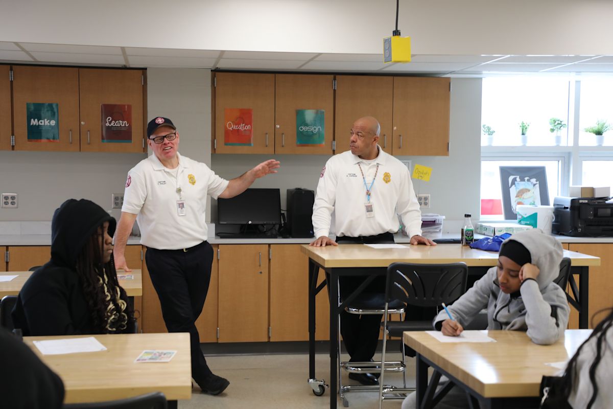 Brooklyn Middle STEAM School hosts local fire chiefs | article ...