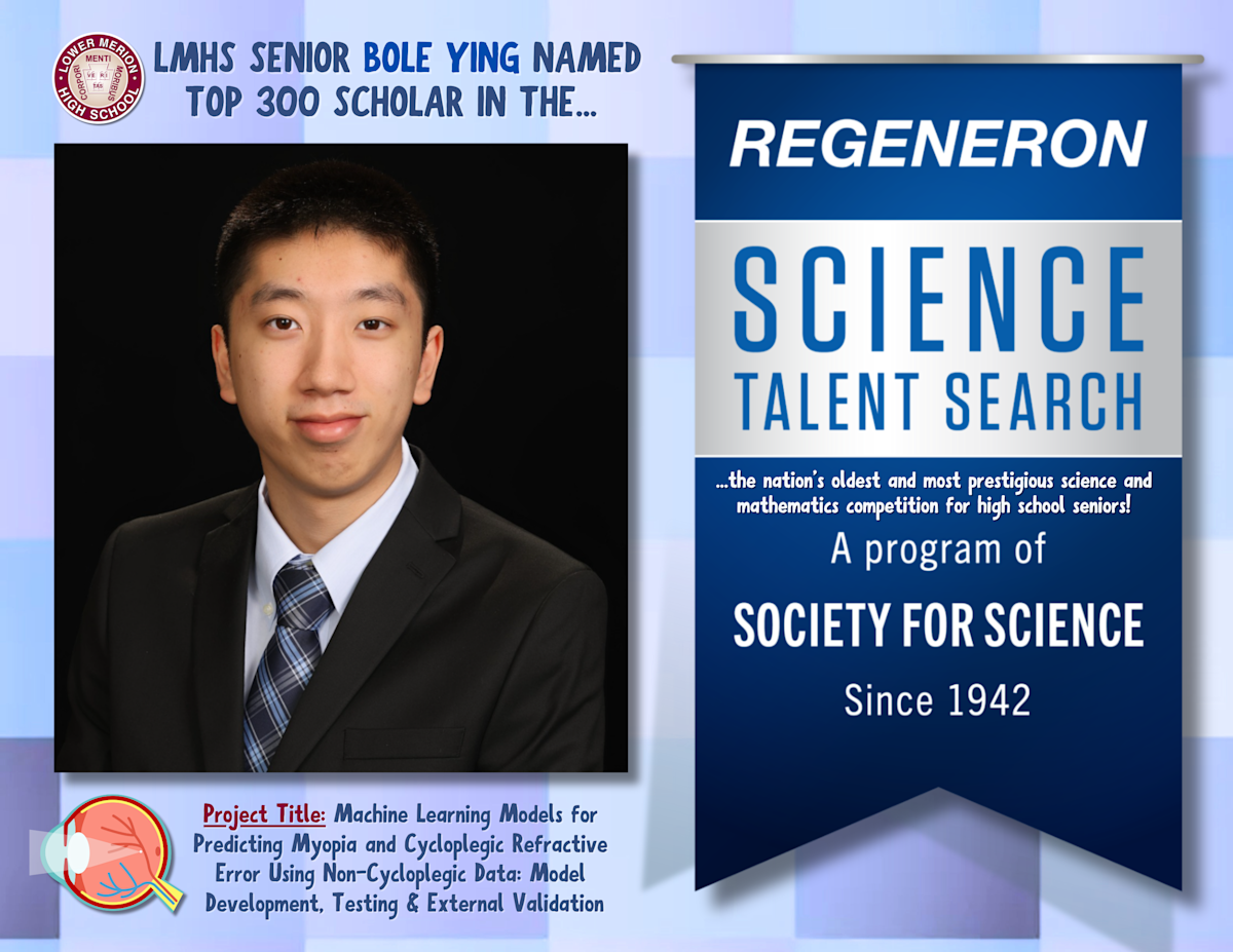 LMHS Senior Bole Ying Named Top Scholar in Regeneron Science Talent ...