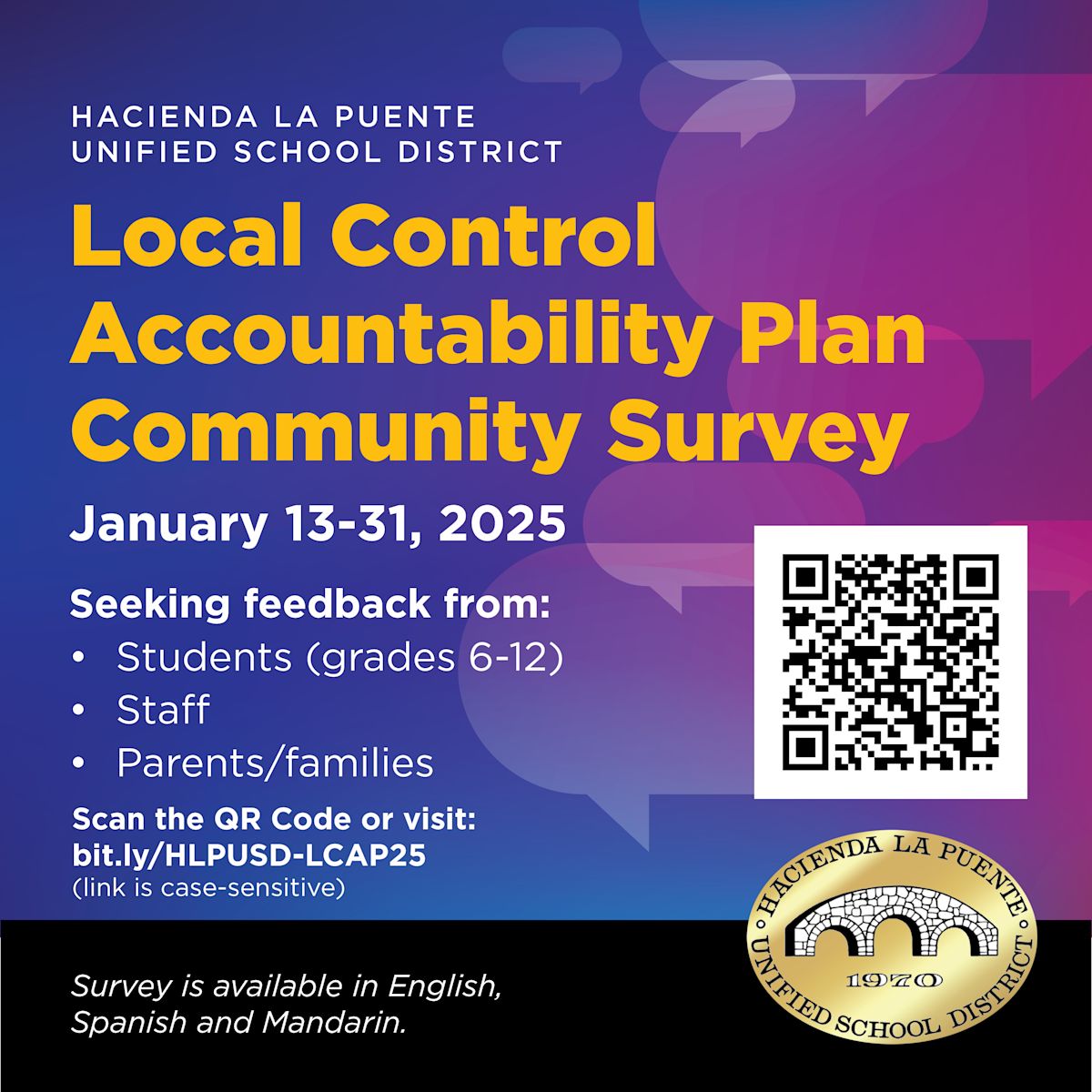 Last Chance to Share Your Input! The 2025 LCAP Survey | HLPUSD News