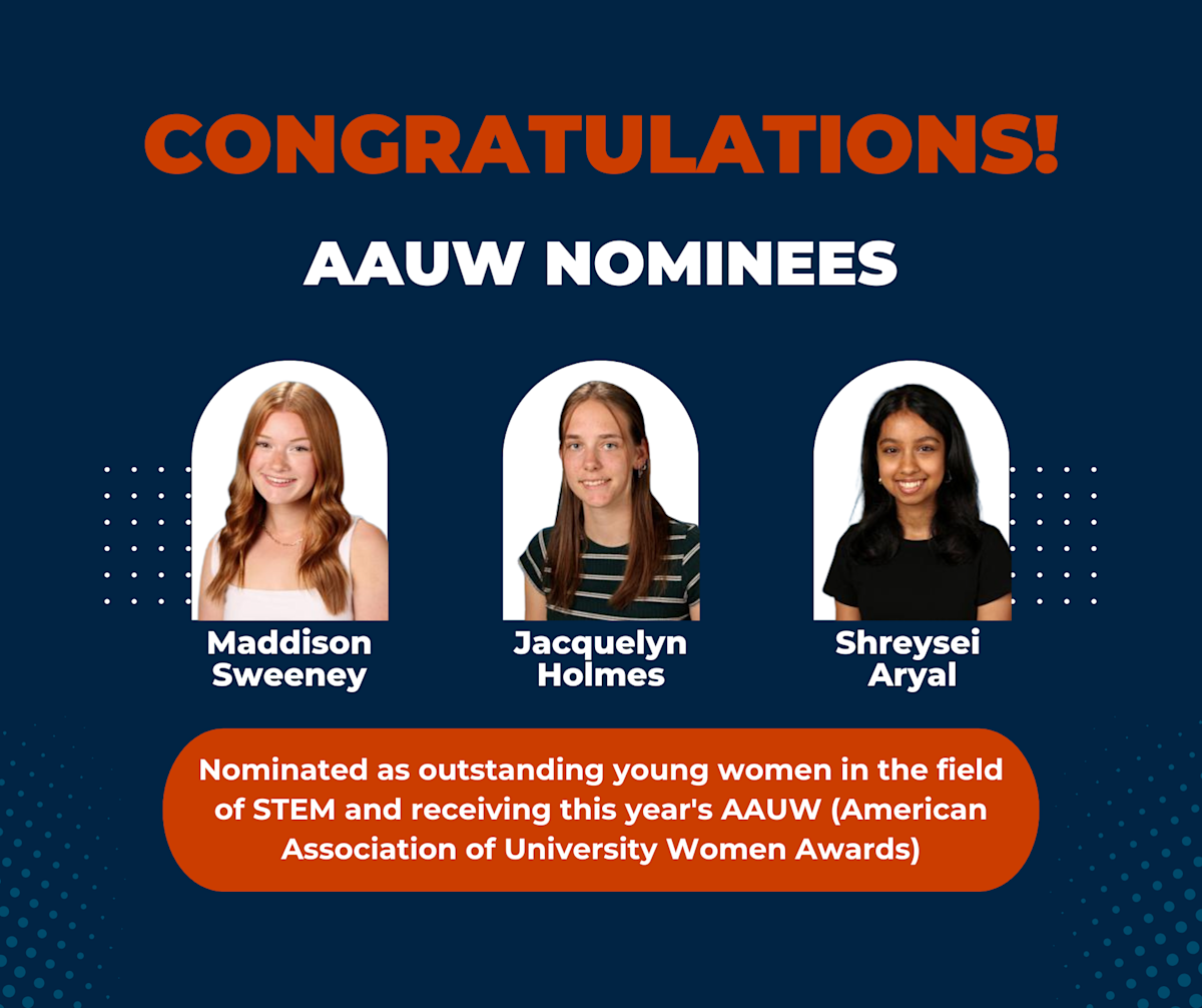 Rising Stars in STEM: Students Recognized for AAUW Award Nomination ...