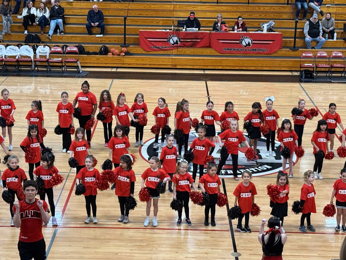 Mini Cheer Performs at R.A. Long Girls Basketball Game - 1/30/25 | Post ...