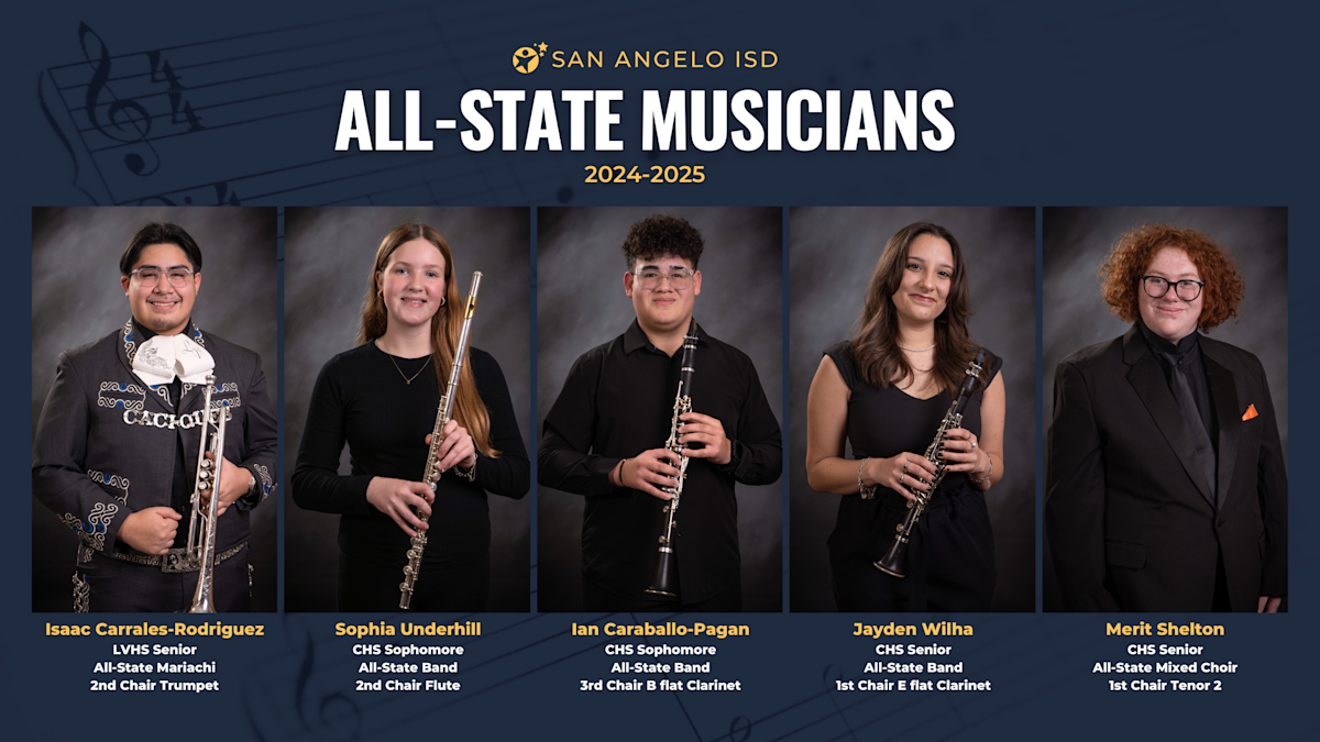 Five San Angelo ISD Students Earn Prestigious All-State Music Honors ...