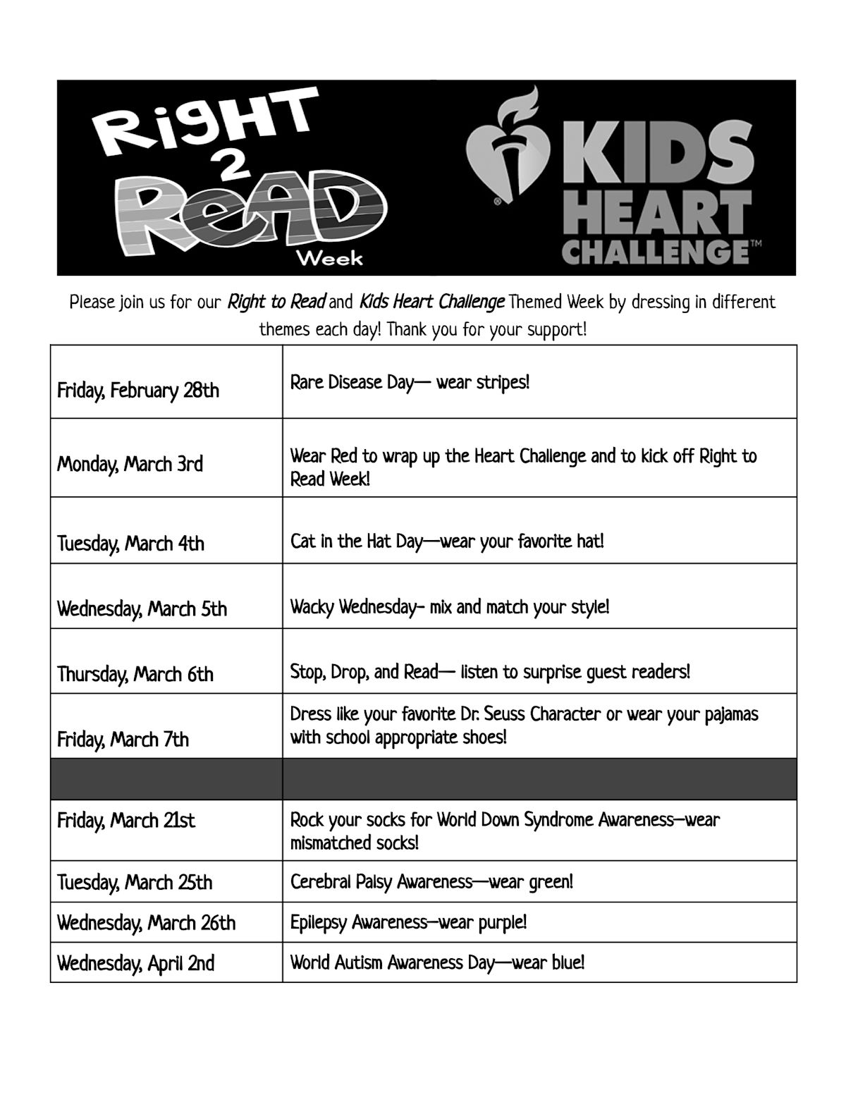 Right to Read Week 2025 - McKinley Elementary | News Post