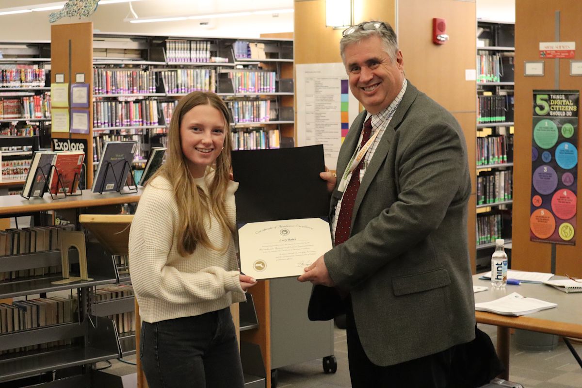 MRHS senior Lucy Bates awarded 2025 Massachusetts Association of School ...