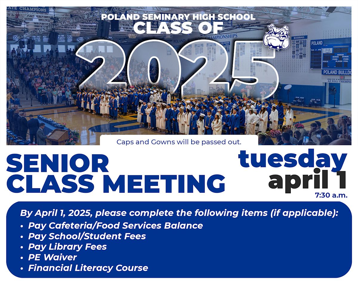 Class of 2025 - Senior Class Meeting - 04/01/2025 | News Post