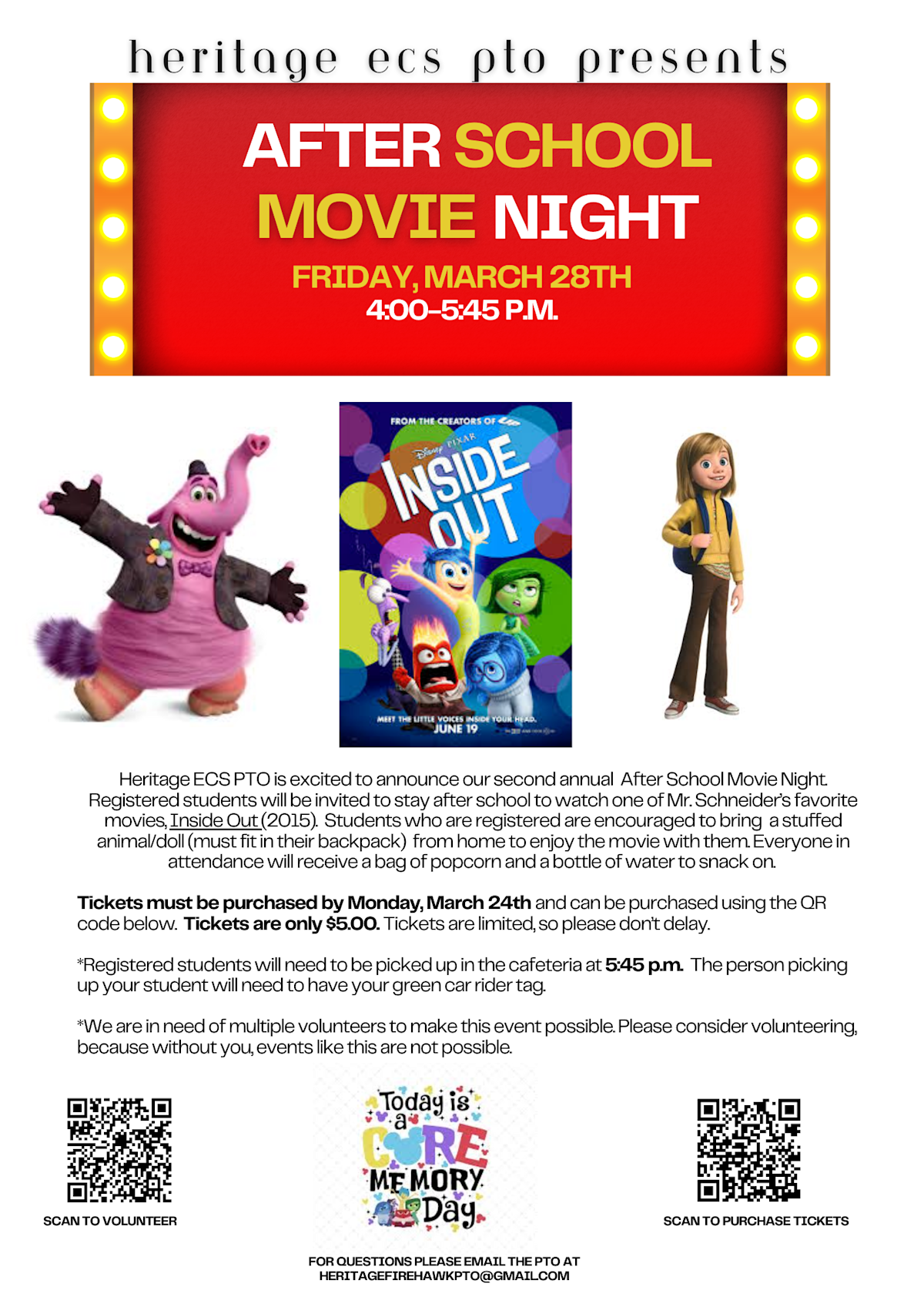 After School Movie Night, March 28th-SOLD OUT! | School News Details Page