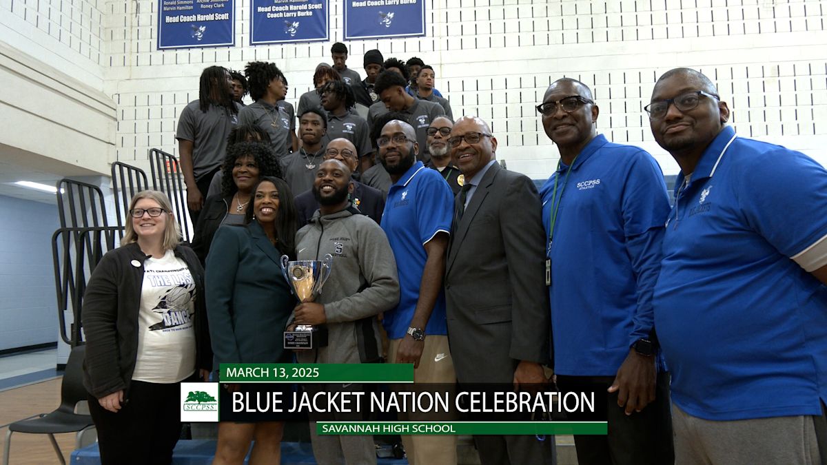 Savannah High Blue Jackets Celebrate Basketball State Championship and ...