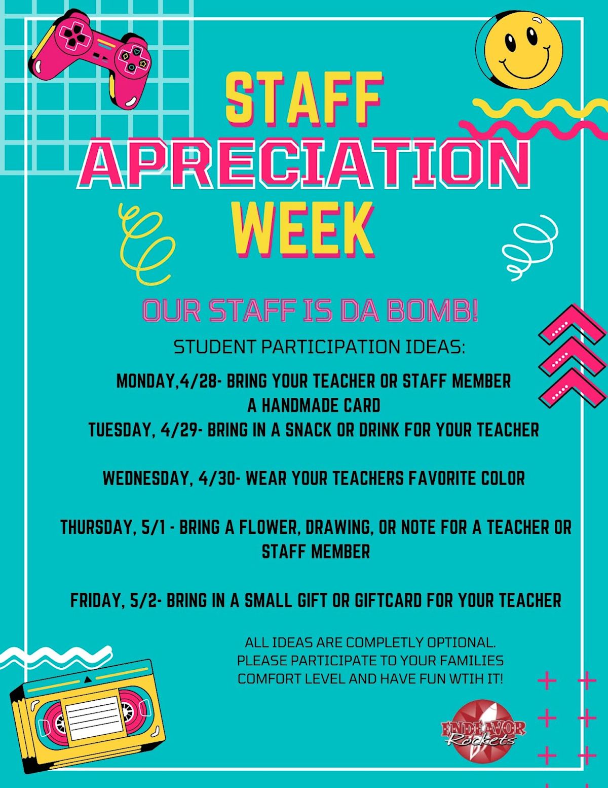 STAFF APPRECIATION WEEK | School News Detail Page