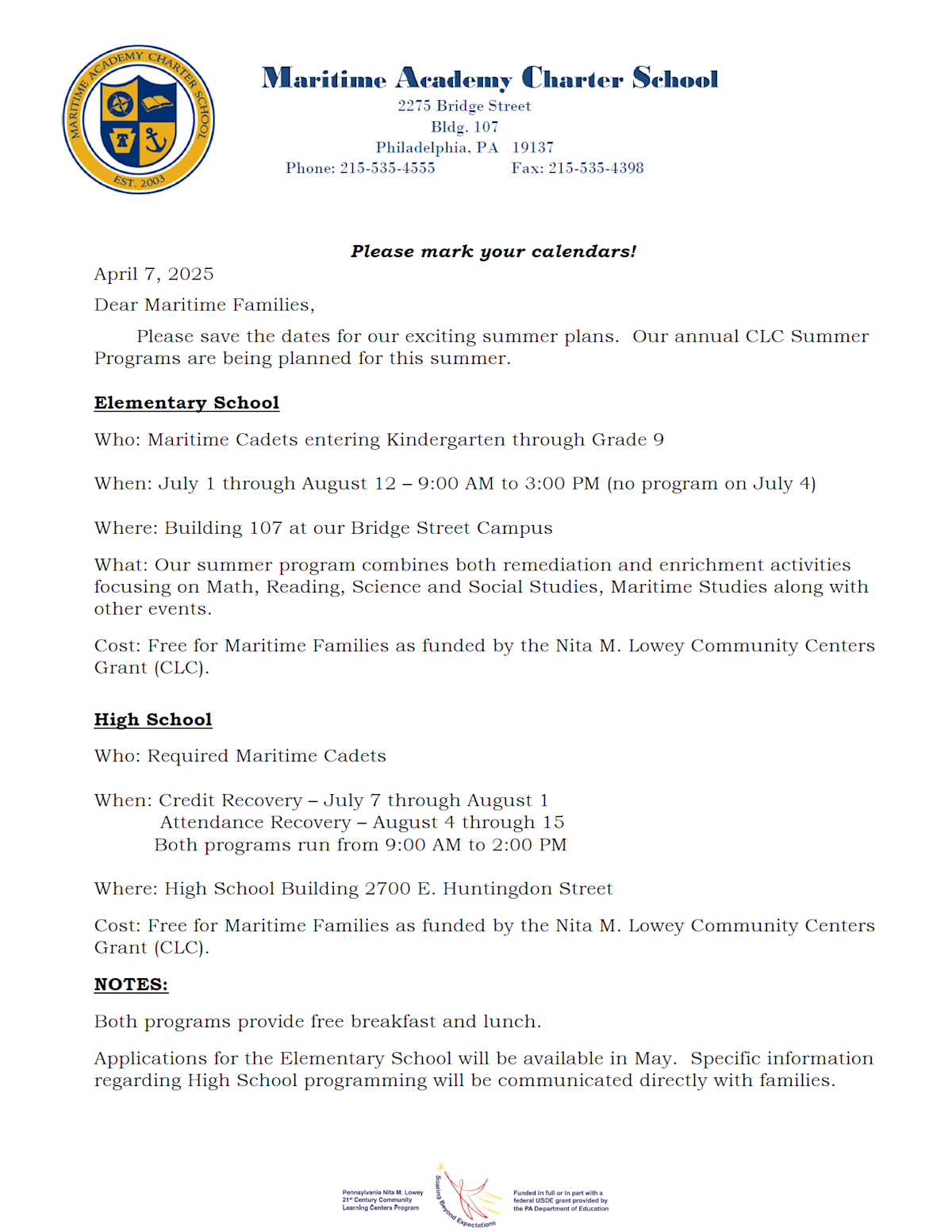 CLC 2025 Summer Announcement | Post Detail