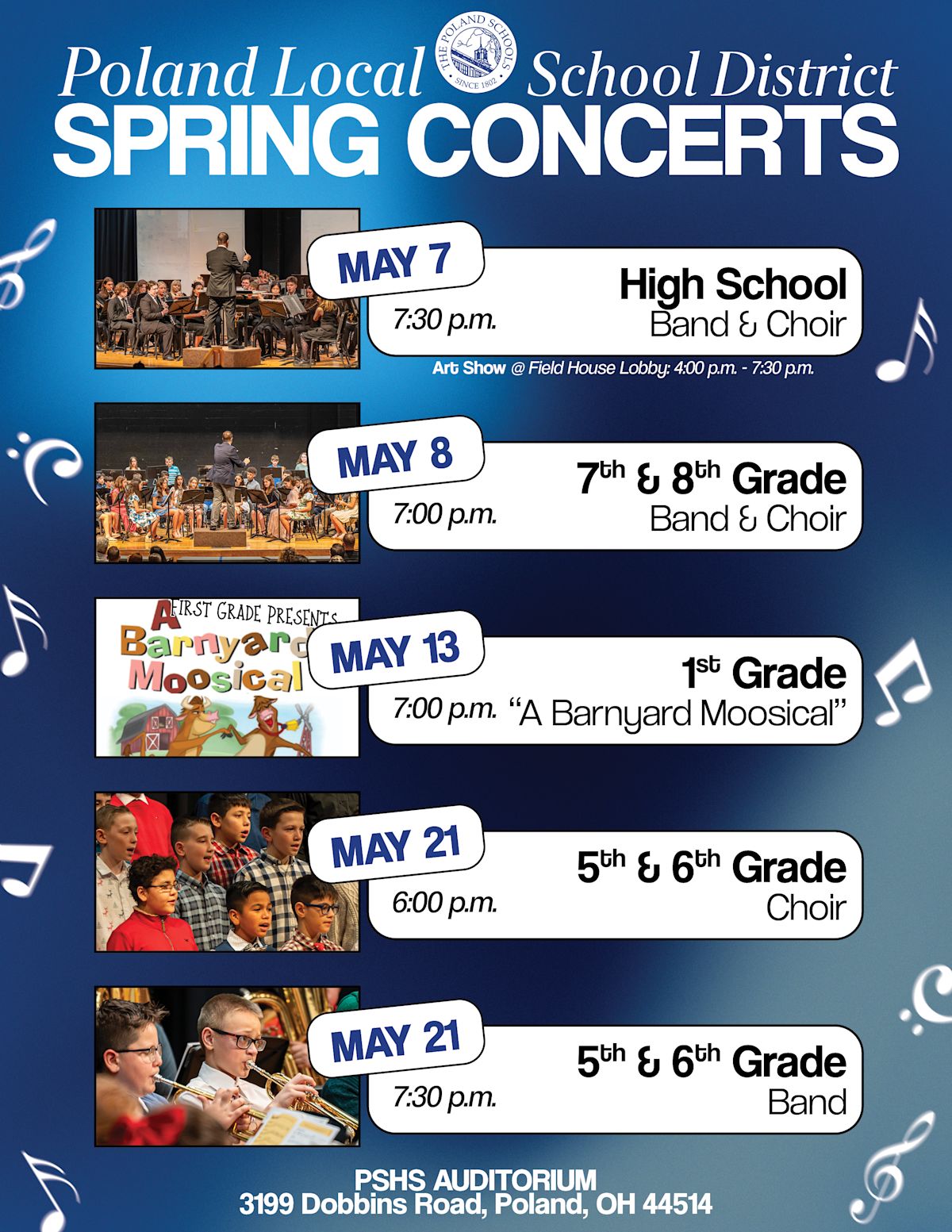 2025 Spring Concerts @ Poland Local Schools | Post - Poland Seminary High School