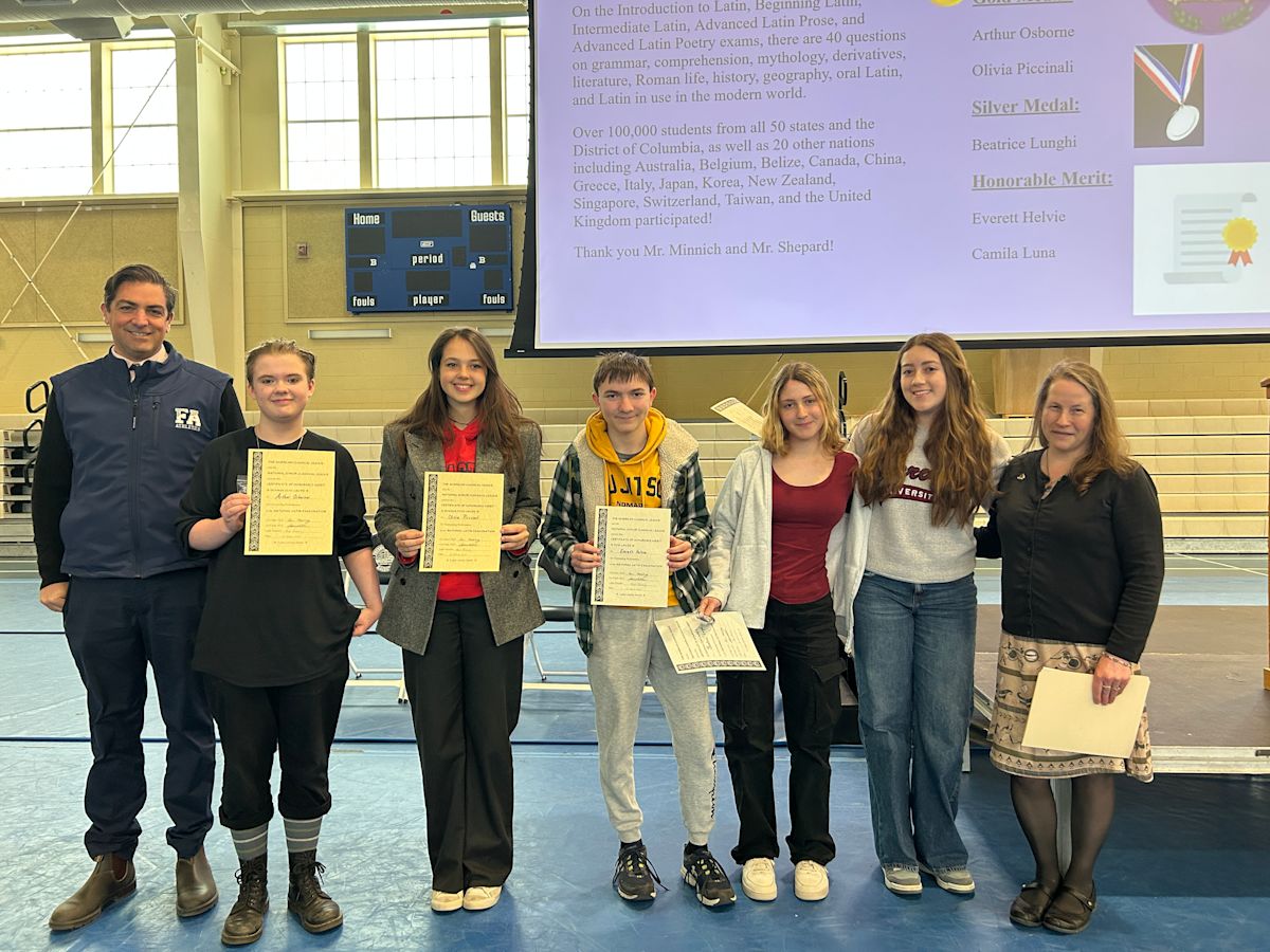 FA Students Honored for Their Achievements in the National Latin Exams ...
