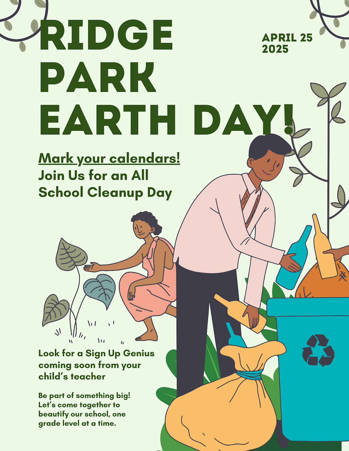 Earth Day Sign Up Genius | CMS Posts Item