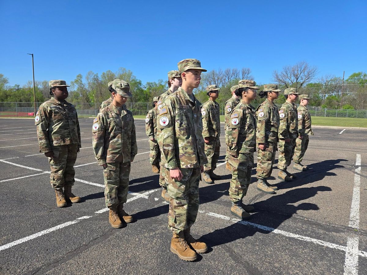 AFJROTC Cadets Practice Marching Skills | Campus Life Details
