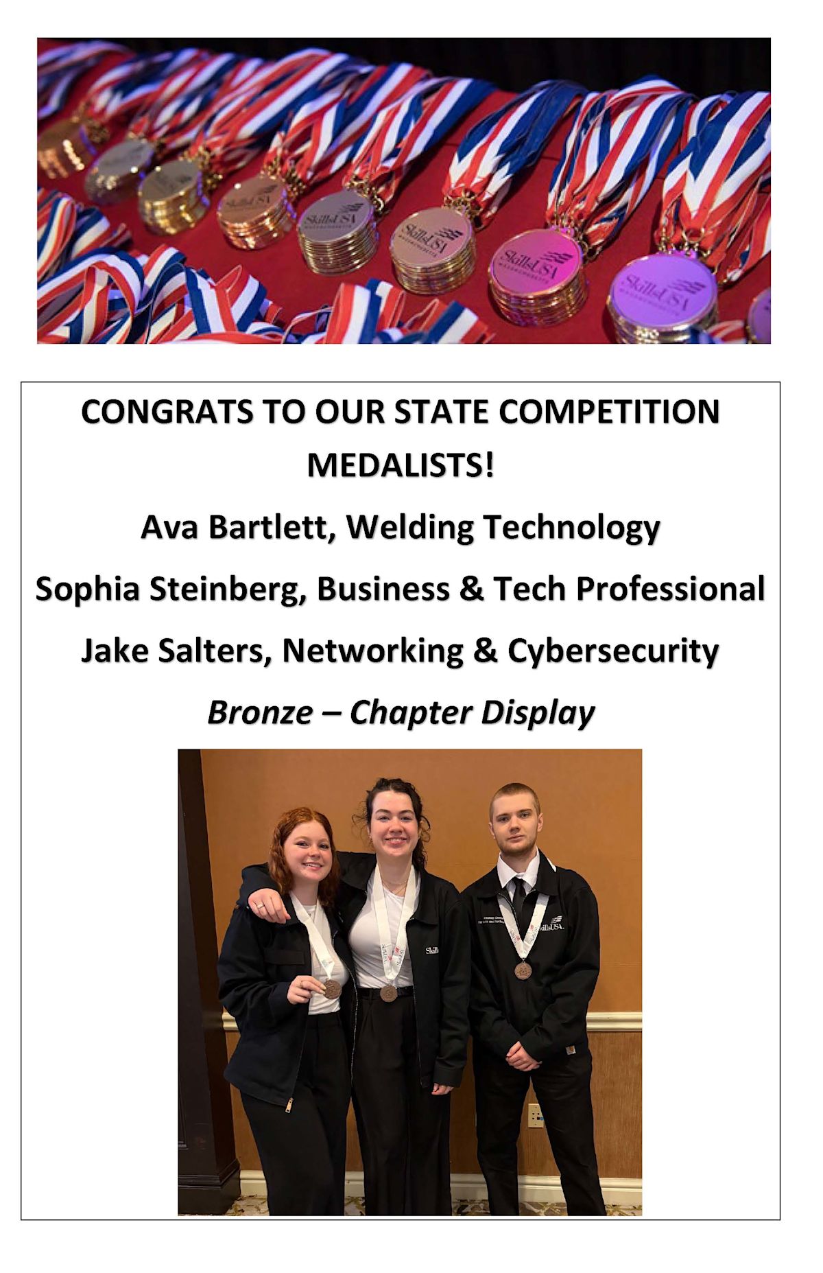 EASTERN’s 2025 SkillsUSA Chapter Display Takes Home the Bronze | Post ...