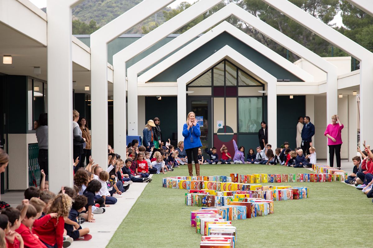 Primary School Hosts First-Ever Cereal Box Domino Challenge | Detail