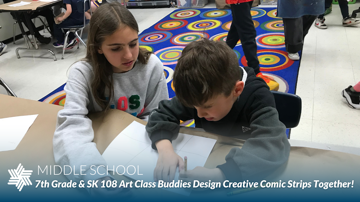 🎨 7th Grade & SK 108 Art Class Buddies Design Creative Comic Strips ...