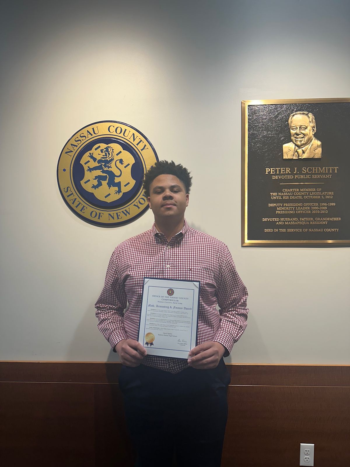 Nassau County Comptroller Honors Baldwin High School Junior | News