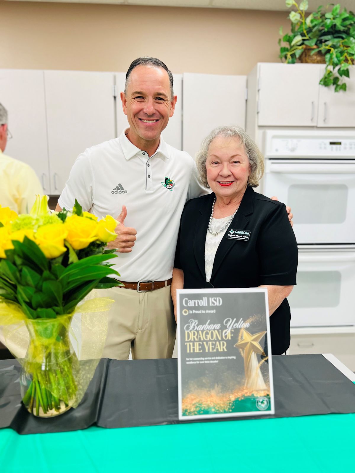 Barbara Yelton Named Dragon of the Year at Carroll ISD End of Year ...