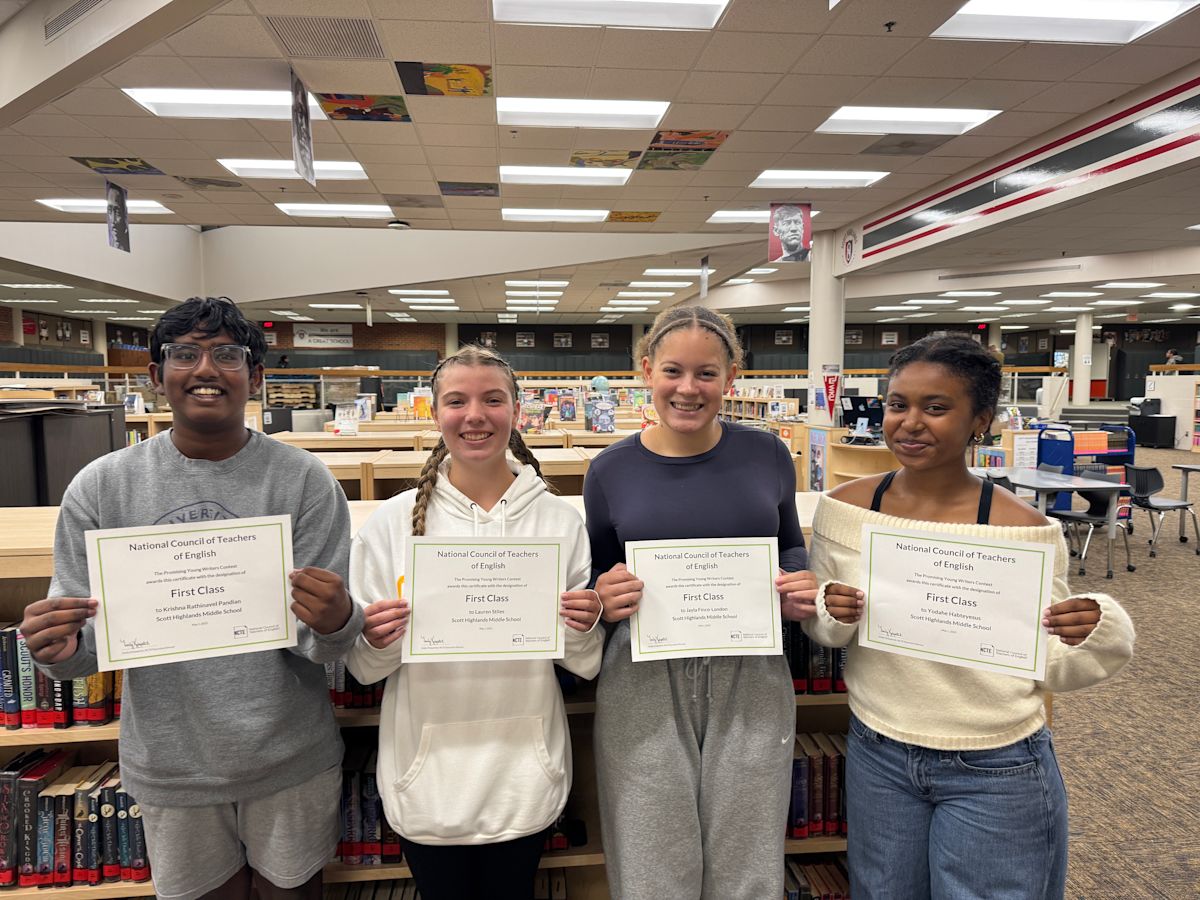 Four Scott Highlands Middle School Students Earn National Writing Honor ...