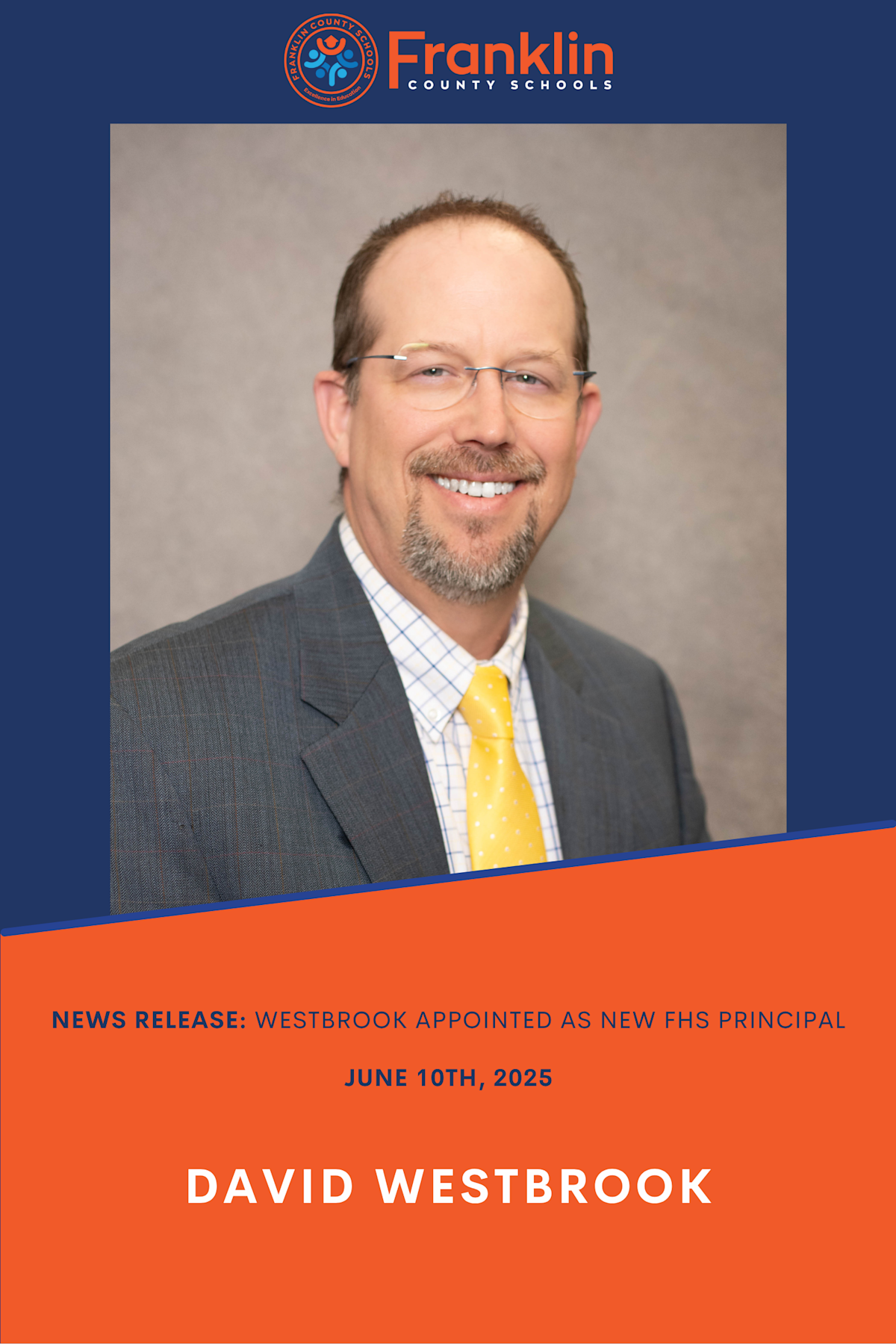 FCS Welcomes New Principal Dr. David Westbrook | News Details