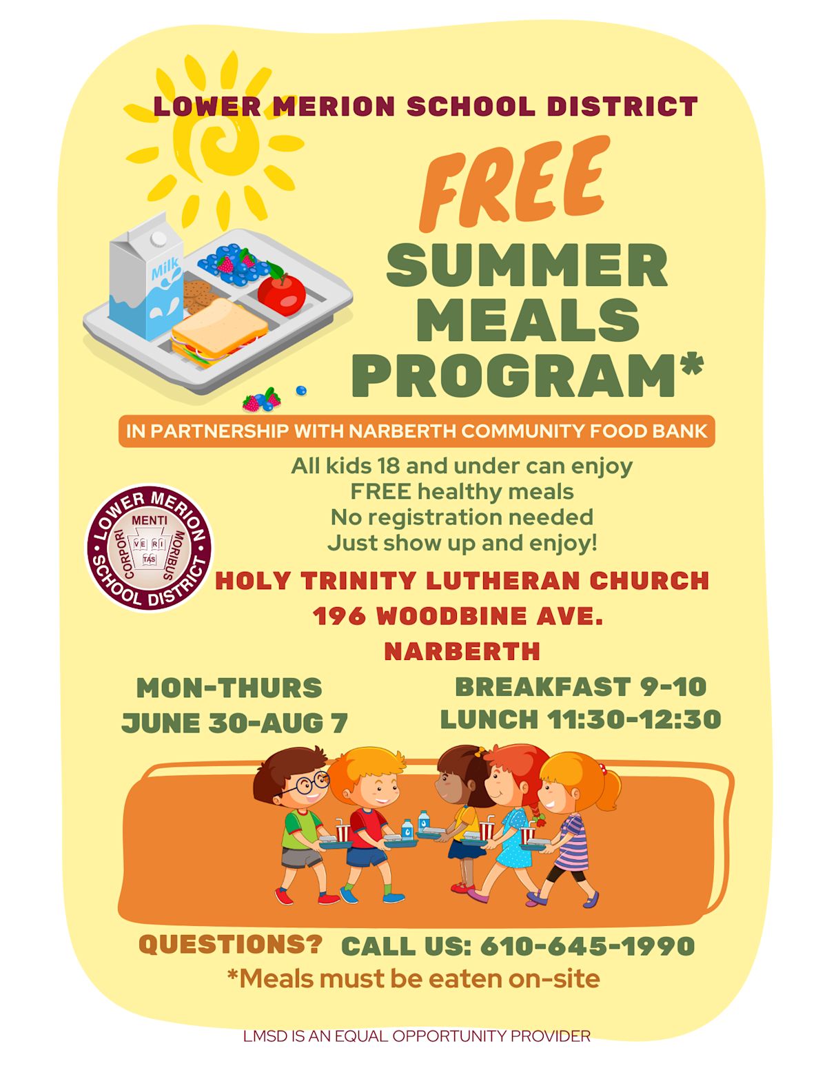 LMSD to Offer Free Summer Meals in Narberth | Article