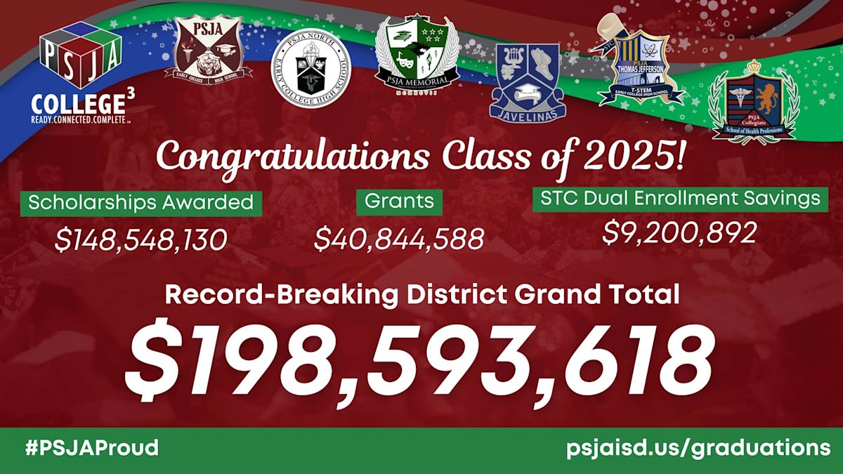 PSJA ISD Class of 2025 Makes History with over $198 Million in ...