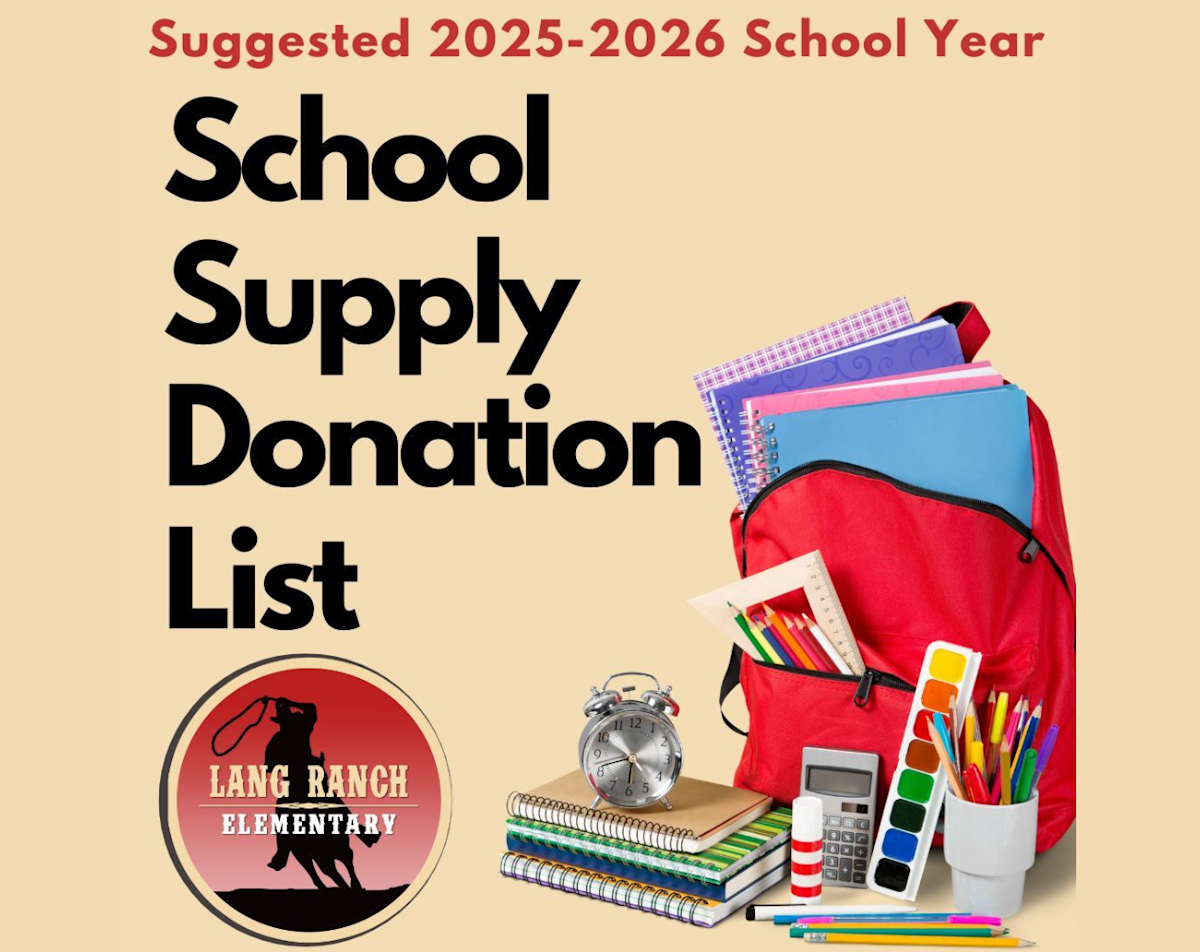 Suggested School Supply Donation List | News Details - Lang Ranch