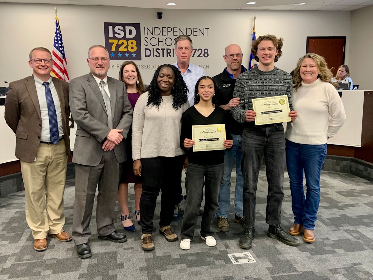 Student Leaders from Zimmerman Schools Honored by Board, Staff ...