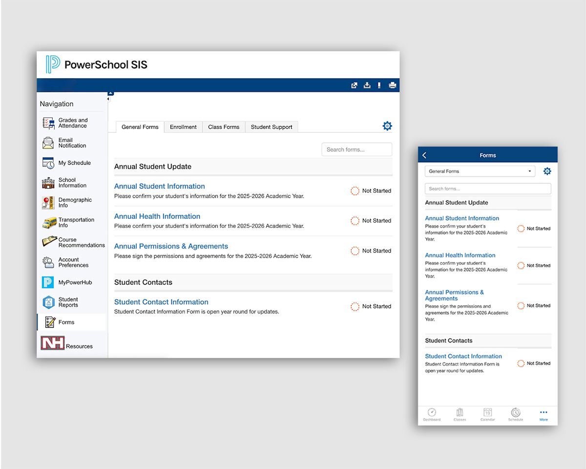 Back to School 2025: Forms can now be completed in PowerSchool | Details