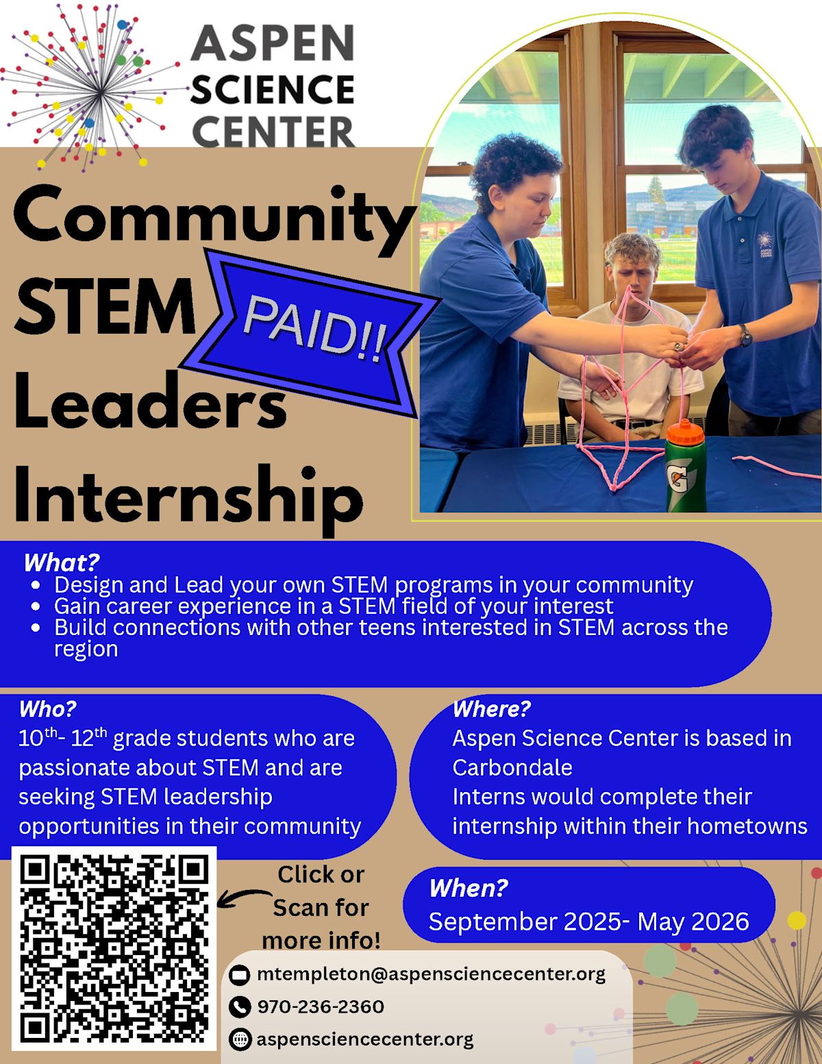Aspen Science Center Internship | News Information