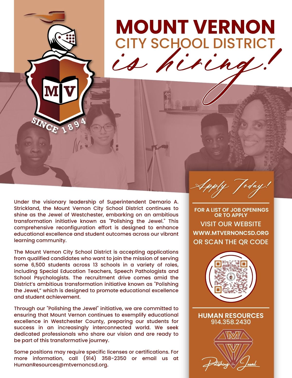 Job openings in Mount Vernon City School District | News Details