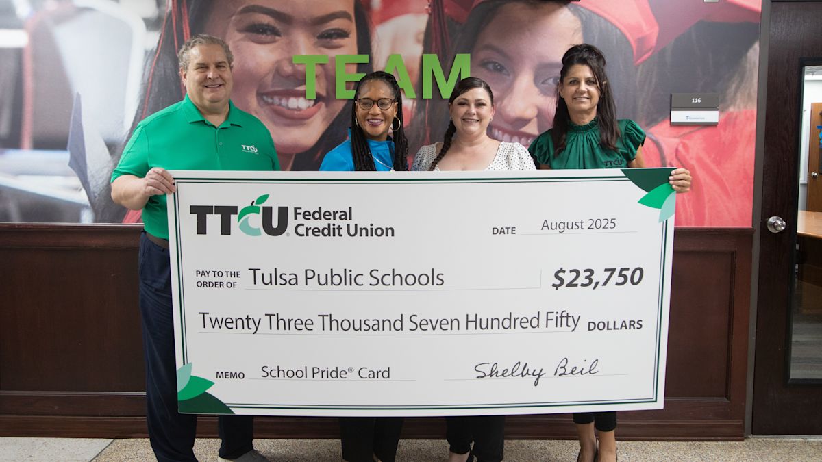 TTCU donates $23,000 to Tulsa Public Schools | News Item - Independent ...