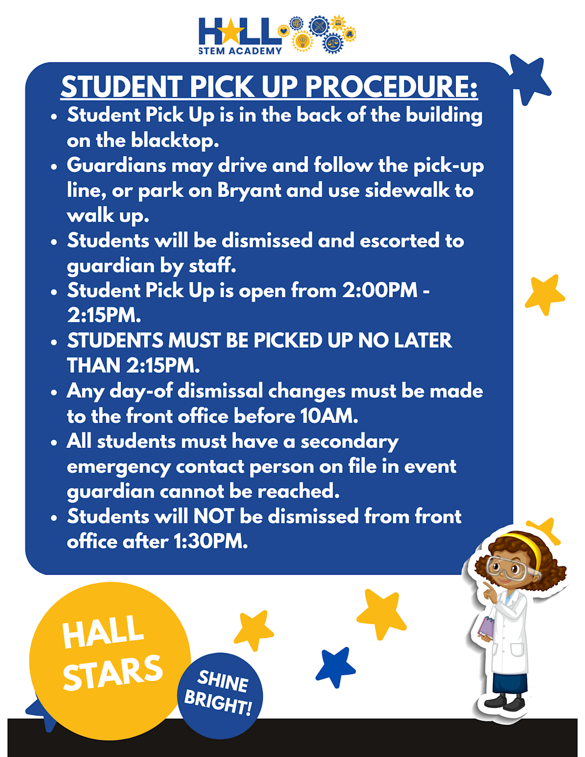 STUDENT PICK UP PROCEDURE | News Details