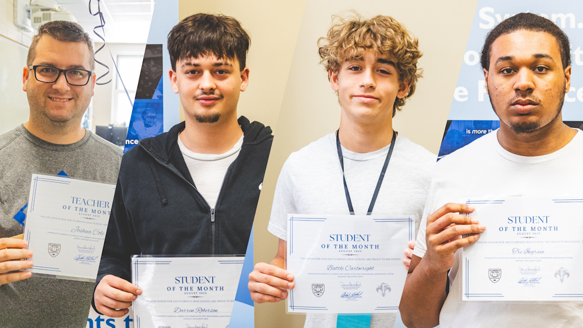 FHS Falcon Honor Hub honors teachers and students of the month | Details