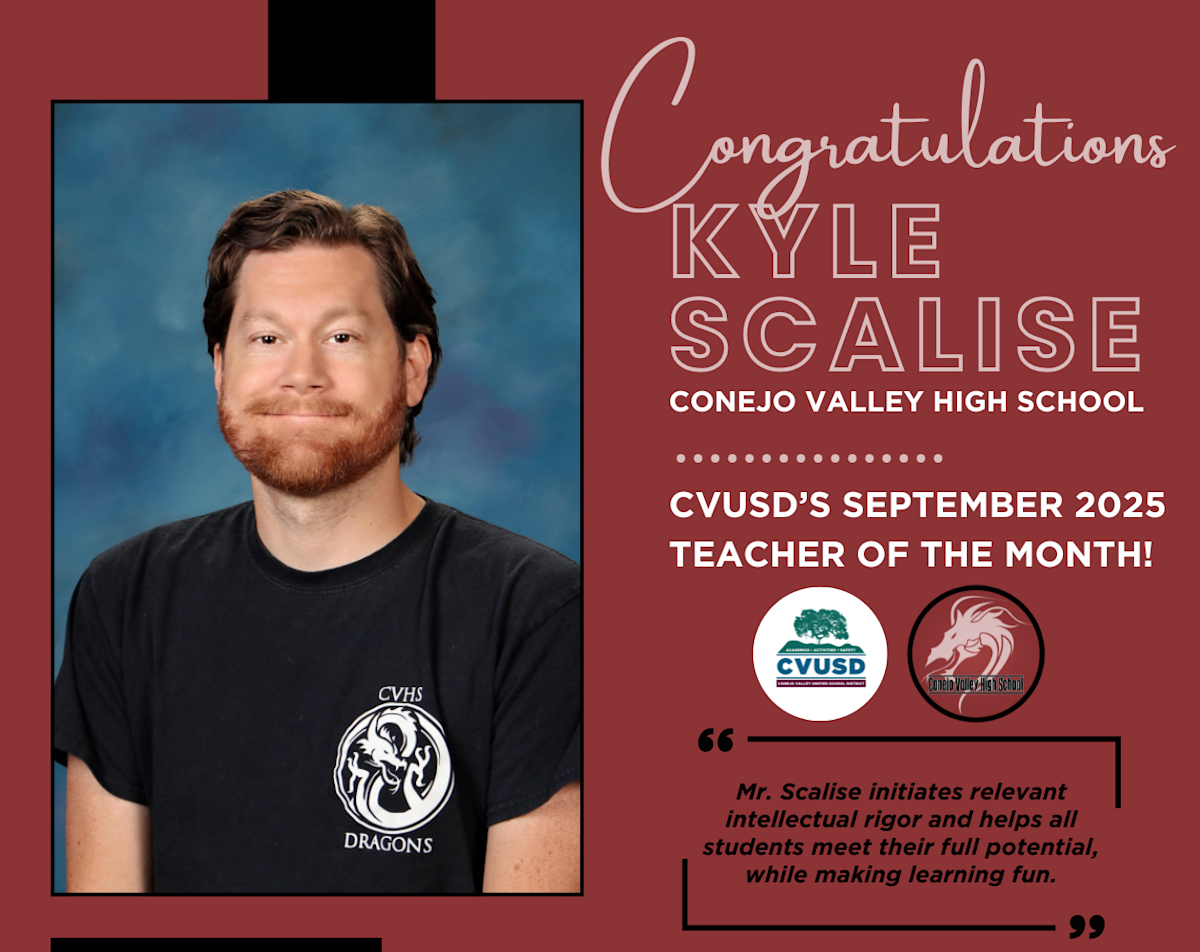 Congratulations to CVUSD’s September 2025 Teacher of the Month: Kyle ...