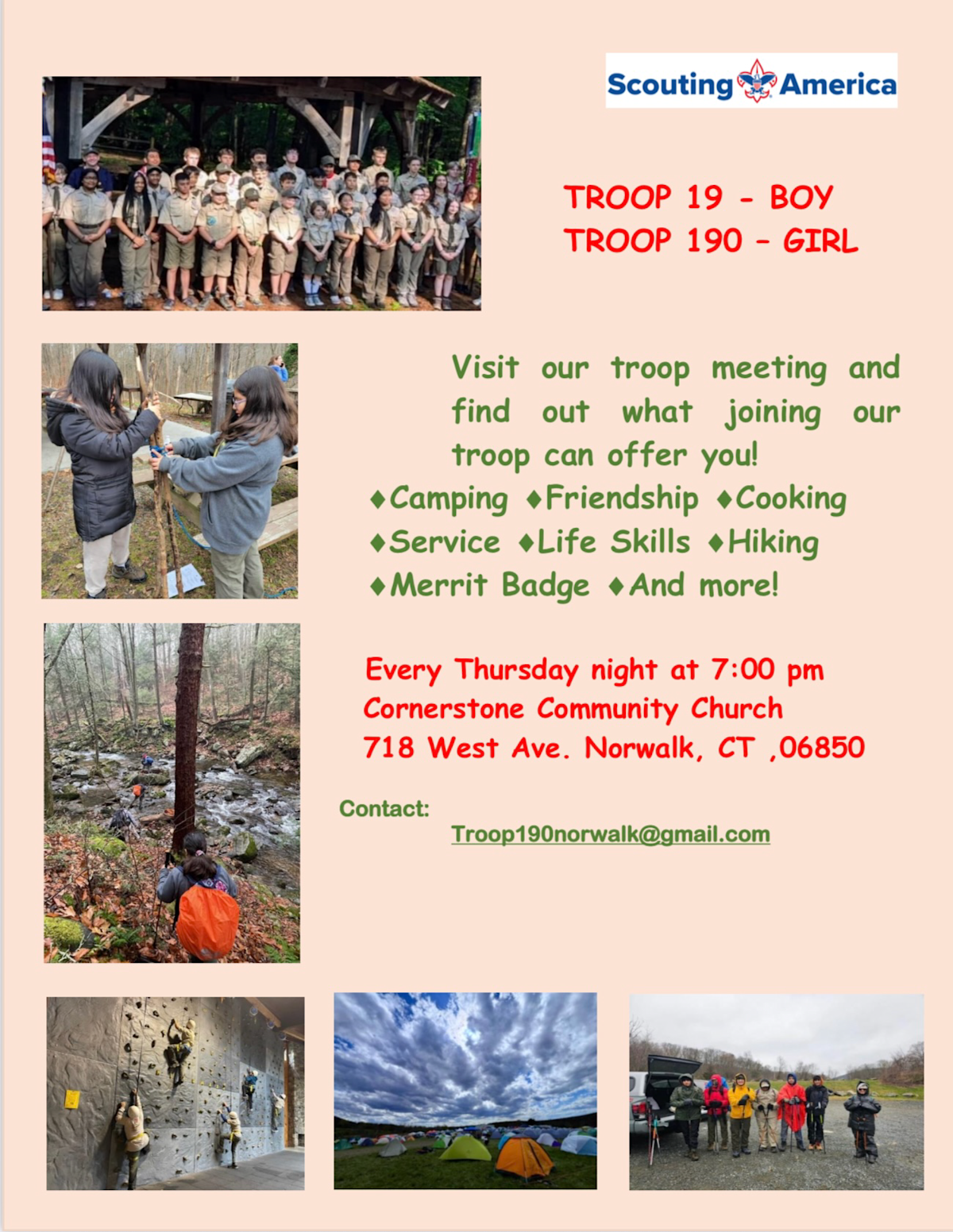 Scouting America Troop Meeting | NPS Flyers