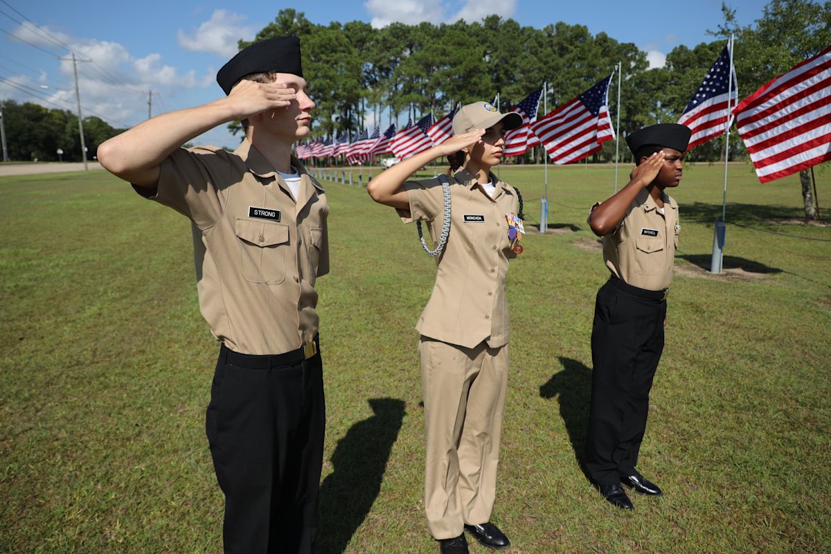 Flags, Formation, and Reflection: BISD Remembers 9/11 | News Details