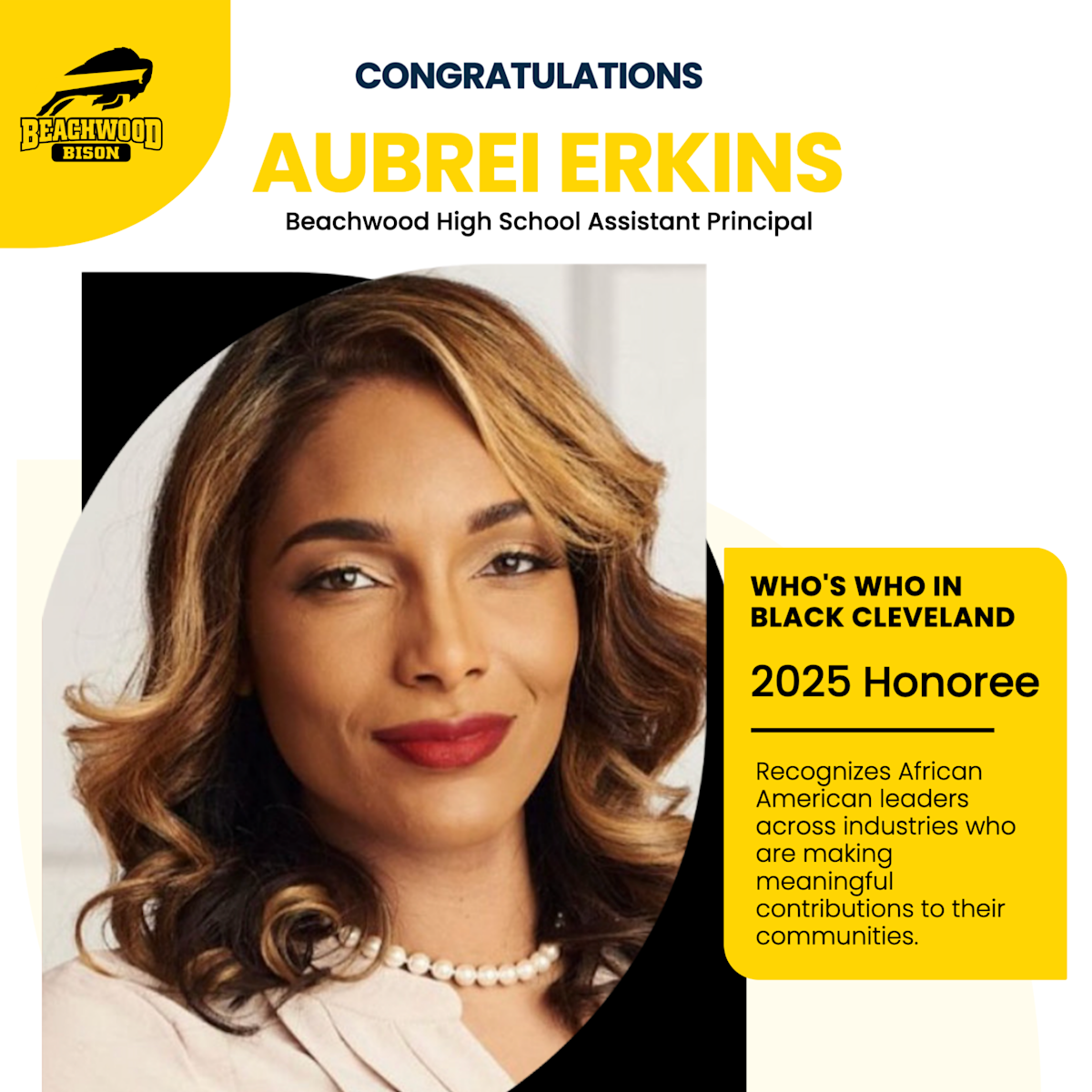 Aubrei Erkins Named to 2025 Who’s Who in Black Cleveland | News Details