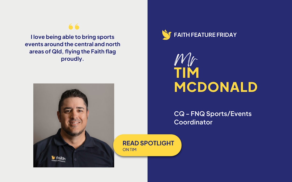 Faith Feature Friday: Mr Tim McDonald | Post