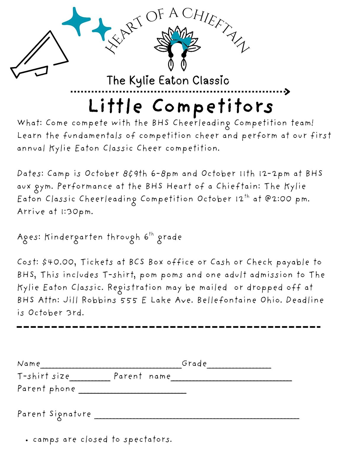 BHS Cheerleaders set to host Kylie Eaton Classic; K-6 graders invited to compete | Posts Details ...