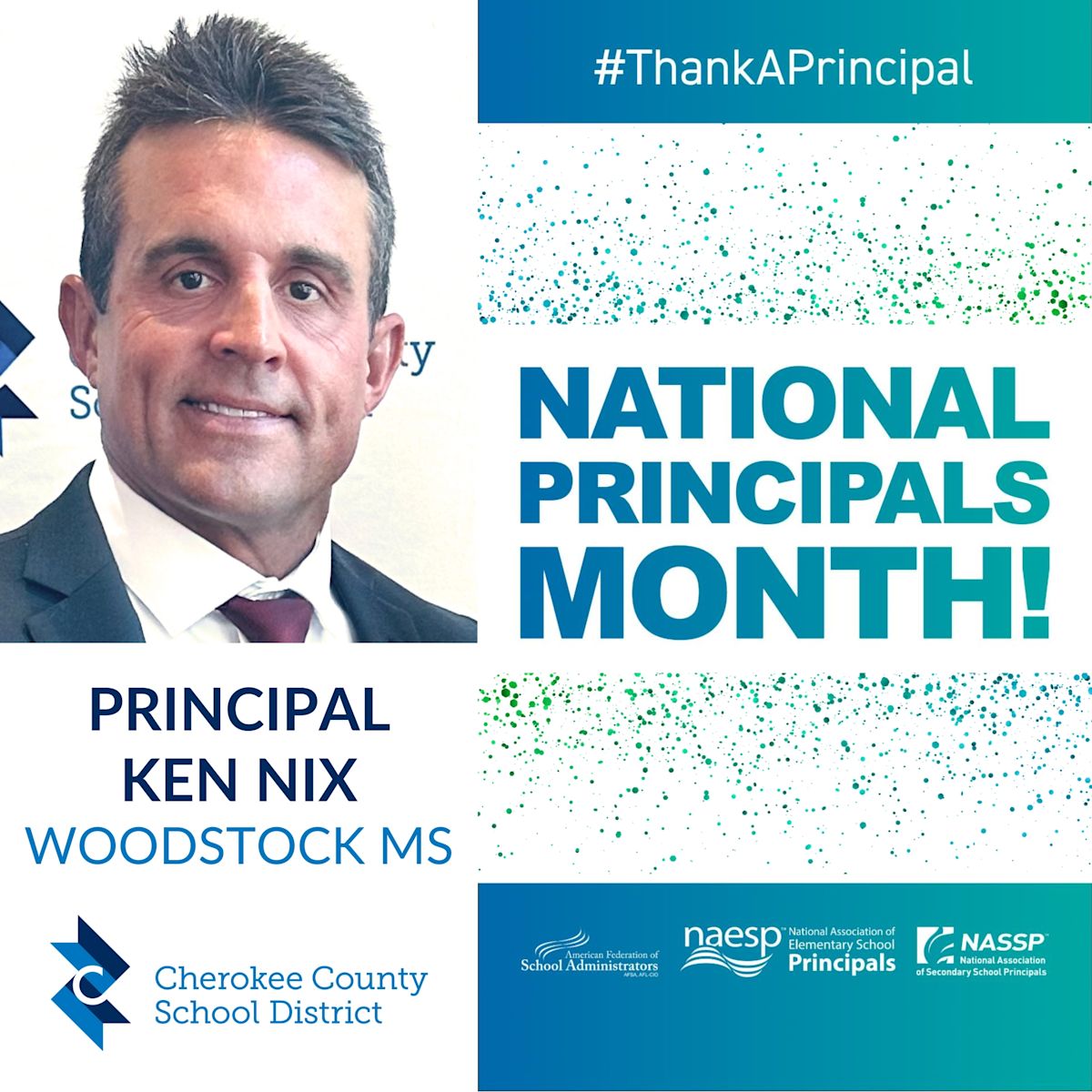 Celebrating National Principals Month: Ken Nix of Woodstock MS! | Post ...