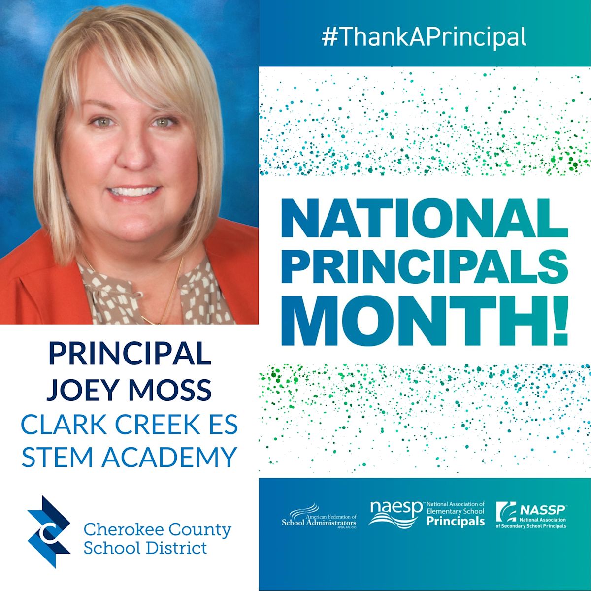 Celebrating National Principals Month: Joey Moss of Clark Creek ES STEM ...
