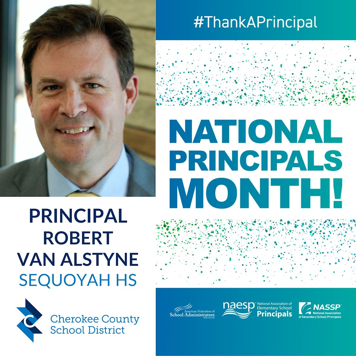 Celebrating National Principals Month: Robert Van Alstyne of Sequoyah ...