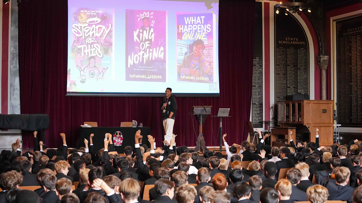 Nathanael Lessore author visit | Junior News Post