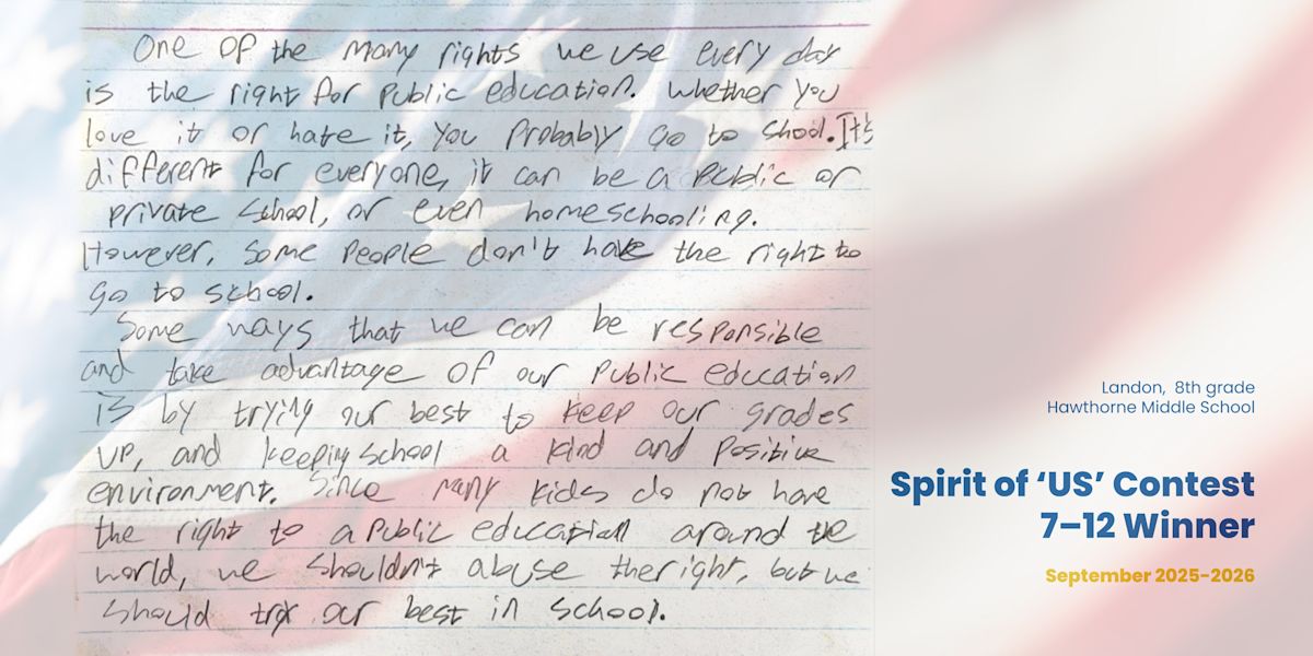 HMS Learner Spirit of 'US' Classroom Contest Winner | News Details