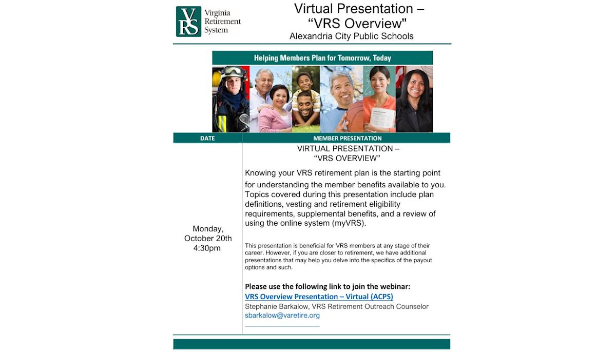 Virginia Retirement System (VRS) Overview Virtual Presentation ...