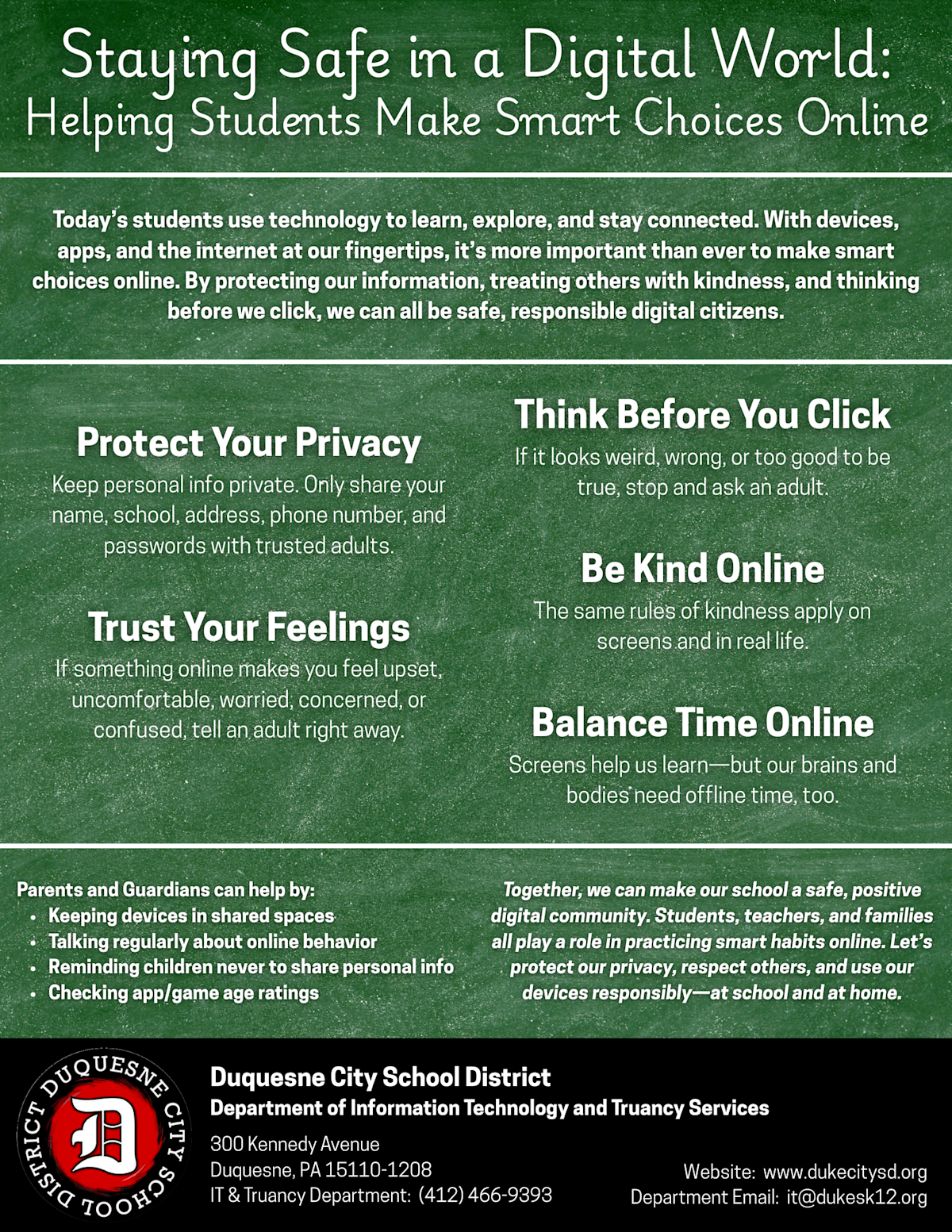 Digital citizenship tips, from IT Director Chuck Robinson | News Details