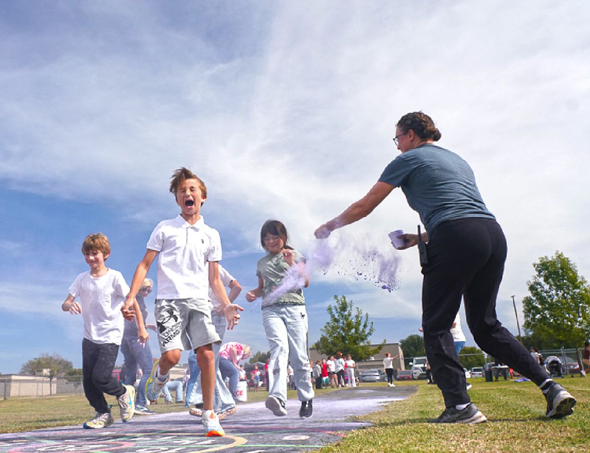 Peters Kids run Through Clouds Of Color In PTA Color Run | Campus Life ...