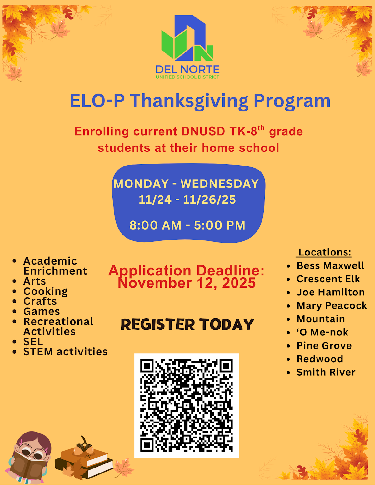 ELO-P Programs for Thanksgiving and Winter Breaks | News Detail