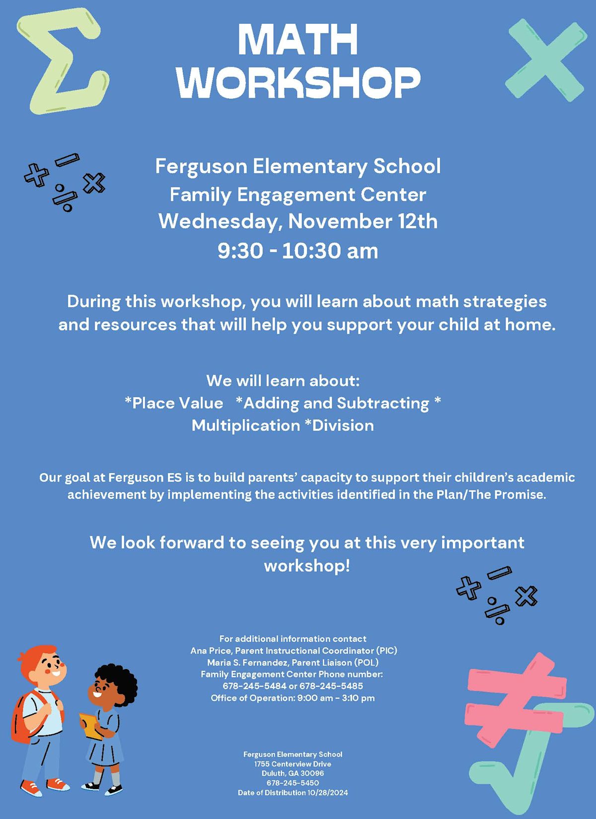 MATH WORKSHOP | Post Details